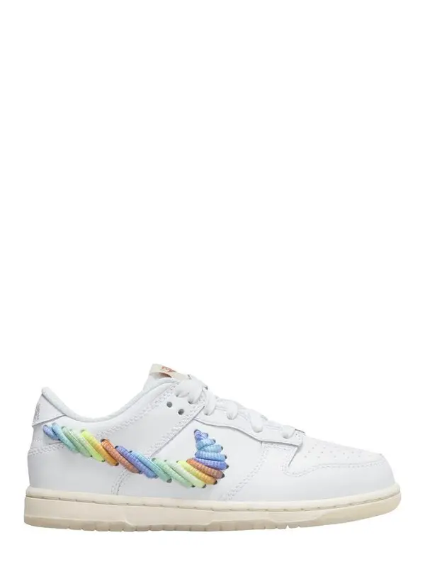Nike Dunk Low Ps 'rainbow Lace Swoosh - White
