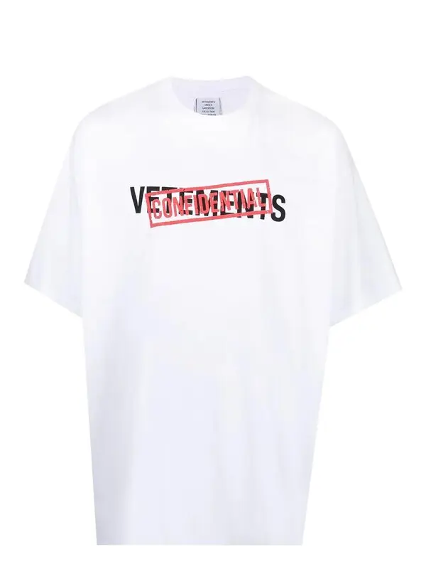 Vetements Confidential Logo T-shirt - White