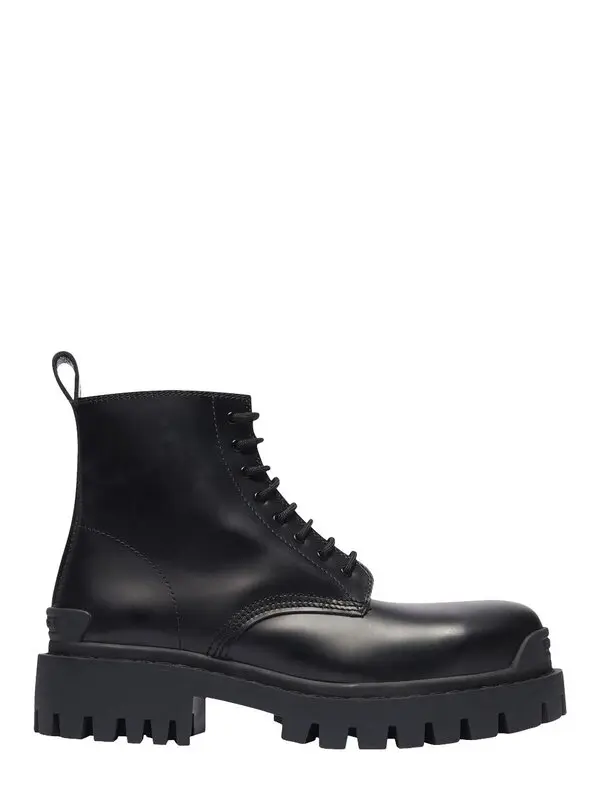 Balenciaga Strike Lace-up Boot - Black