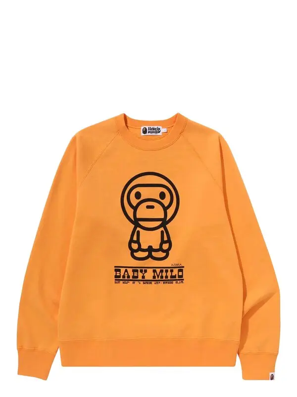 A BATHING APE Baby Milo Crewneck - Orange