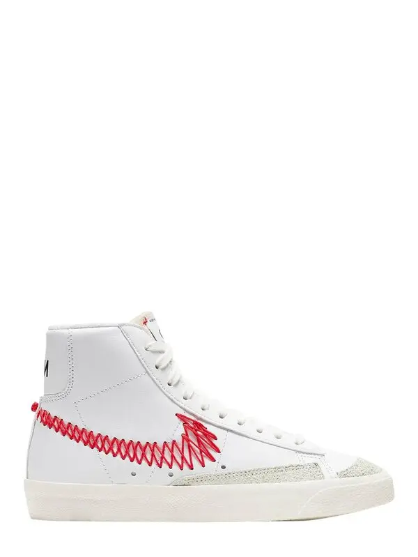 Nike Blazer Mid '77 Gs 'double Zig Zag-stitched Swoosh - White