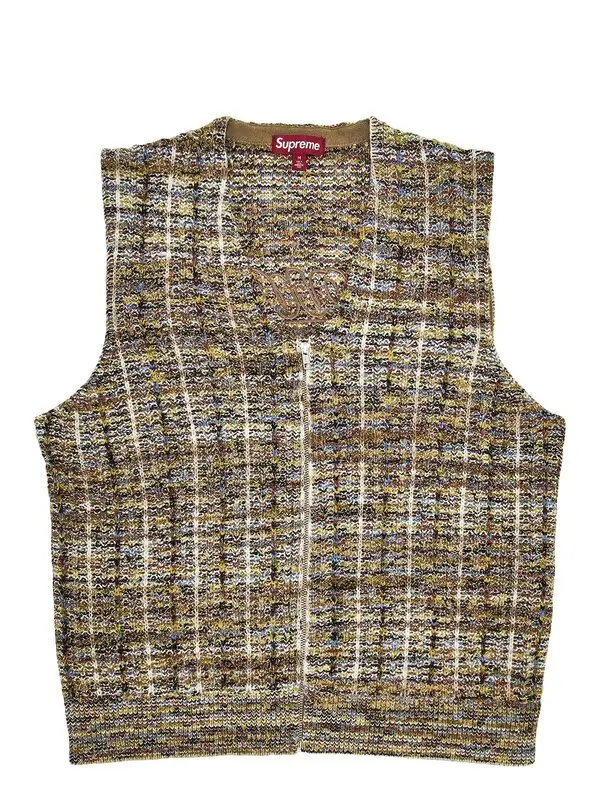 Supreme Speckled Zip-up Vest - Tan