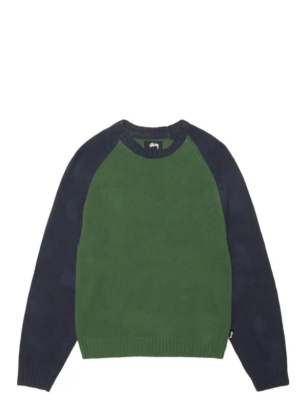 StÜssy Raglan Knit Crew - Green