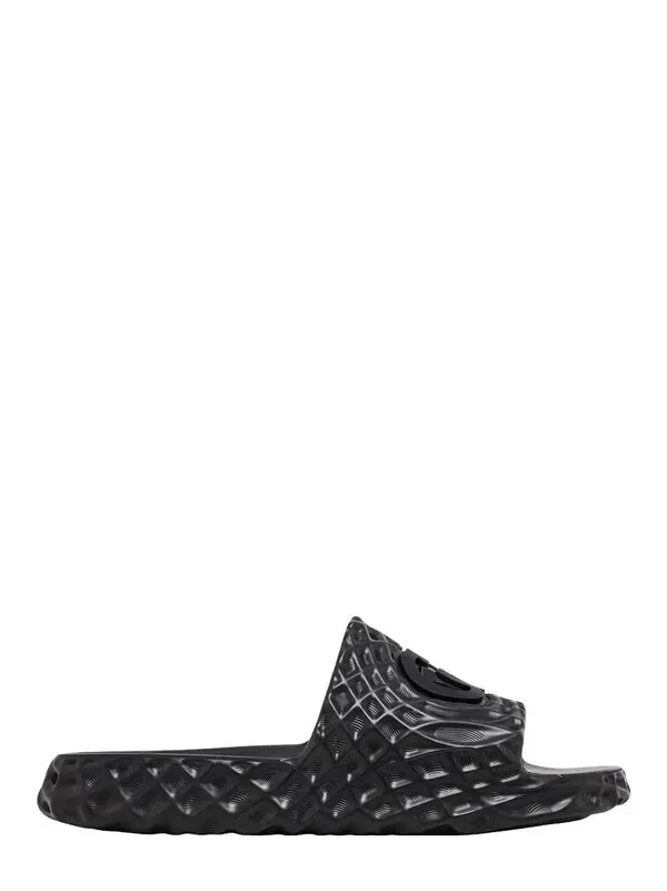 Gucci Interlocking G Water Ripples Slide Sandal - Black