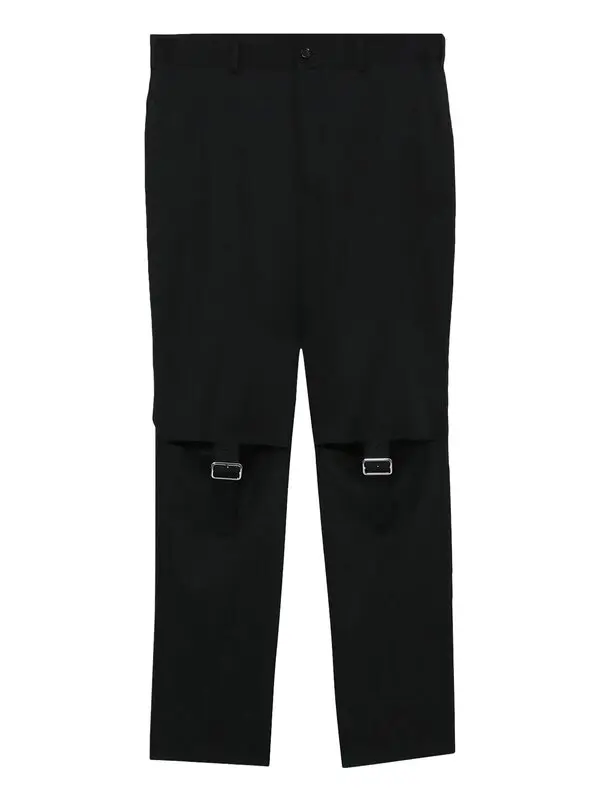 Comme Des Garçons Buckle Detail Trousers - Black