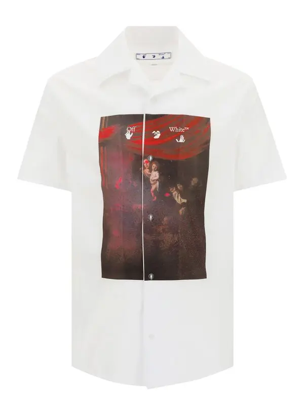 Off-White Sprayed Caravaggio Holiday Shirt - White