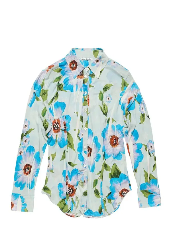 Acne Studios Printed Blouson - Blue