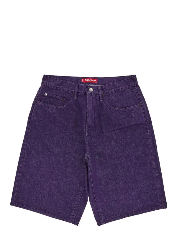 Supreme Baggy Denim Shorts - Purple