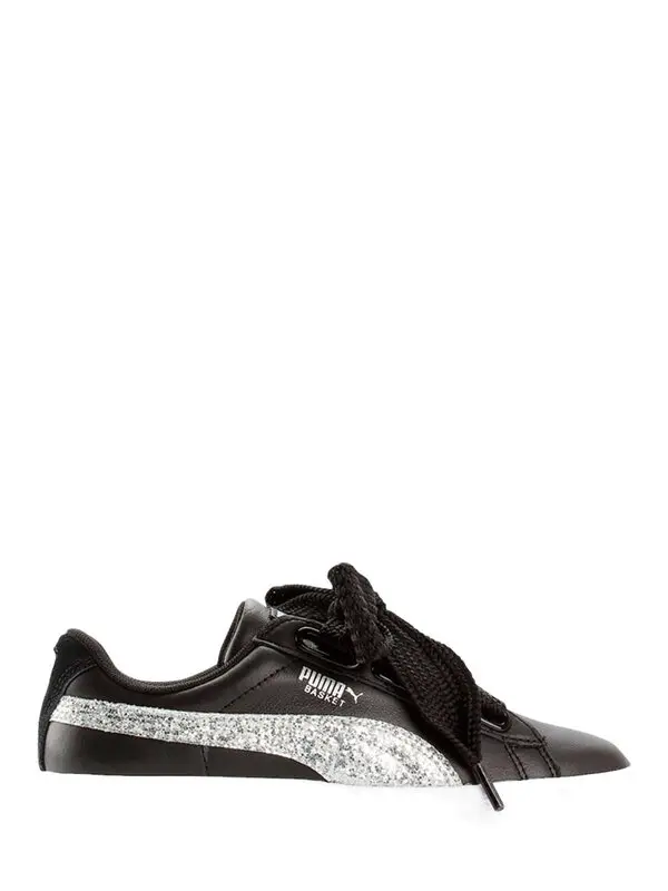 PUMA Basket Heart Glitter Sneakers - Black
