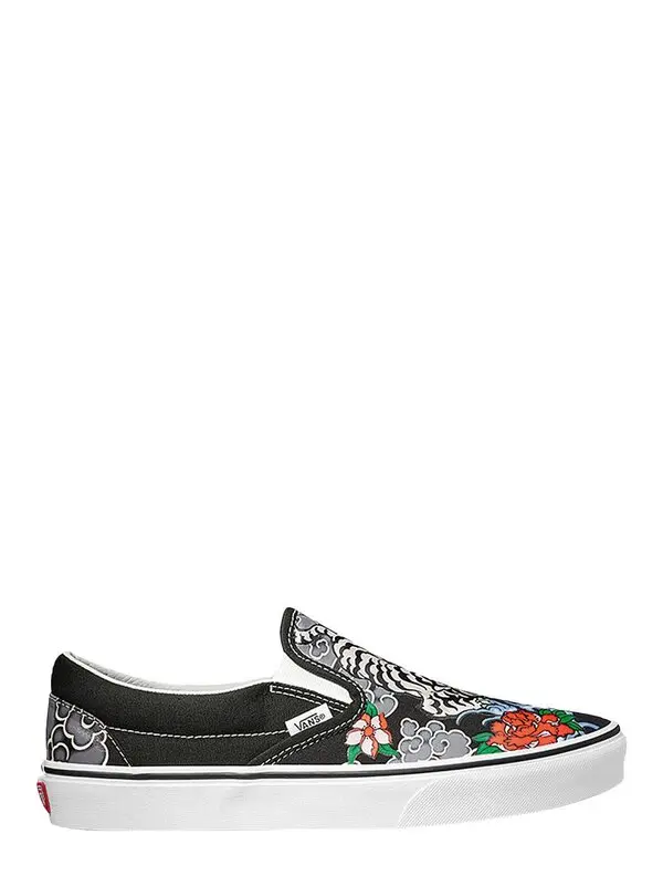VANS Classic Slip-on In Tiger Floral Print - Black