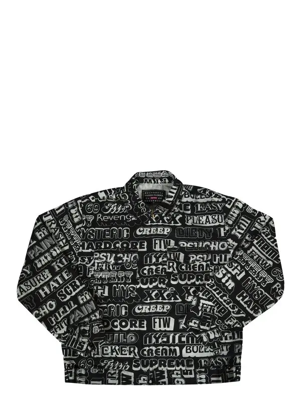 Supreme X Hysteric Glamour Text Work Jacket - Black