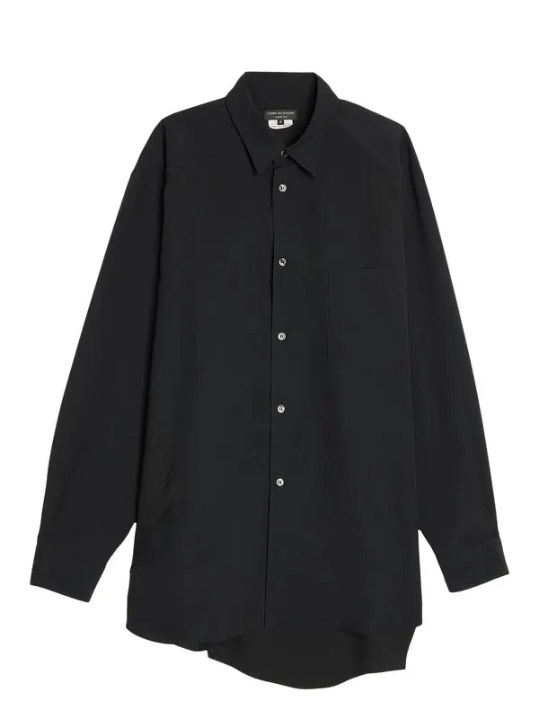 Comme Des Garçons Polyester Spun Broad Thick Shirt - Black