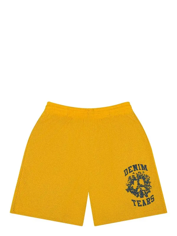 DENIM TEARS Denim University Mesh Shorts - Yellow