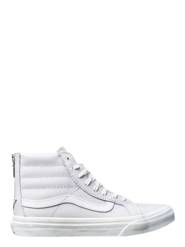 VANS Sk8-hi Slim Zip Leather Sneakers - Grey