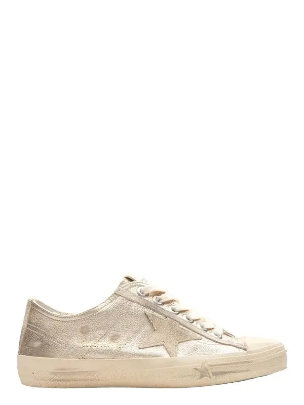 GOLDEN GOOSE V-star Platinum Seep Pearl - Silver
