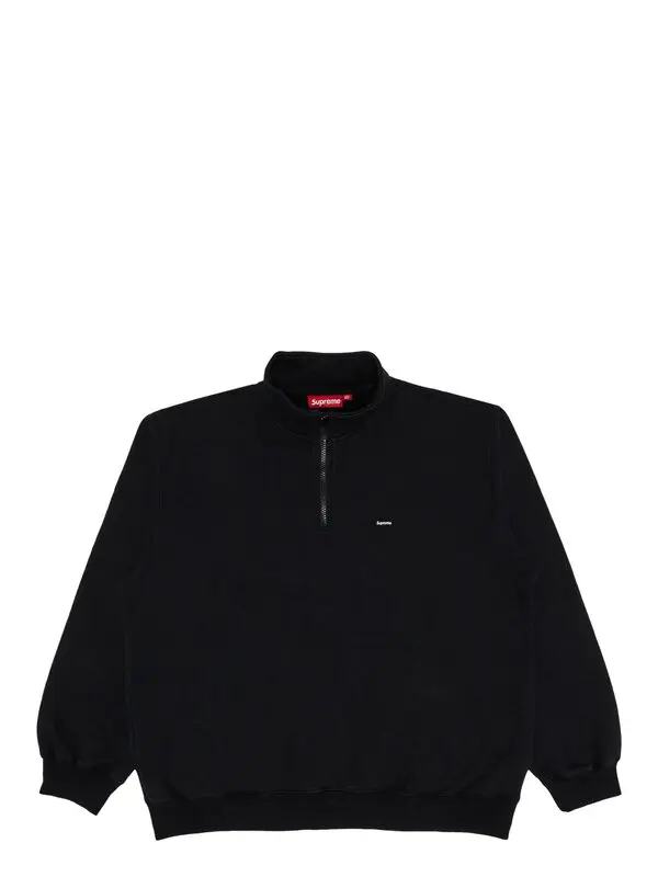 Supreme Small Box Half Zip Pullover - Black