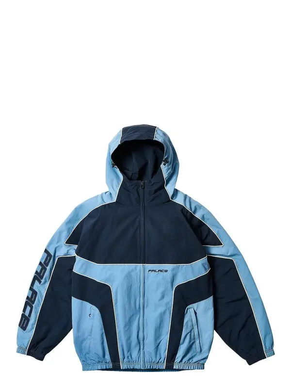 PALACE Piped Hooded Shell Jacket - Blue