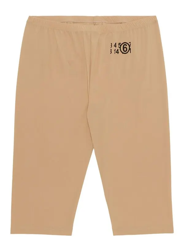 MAISON MARGIELA Logo Biker Shorts - Tan
