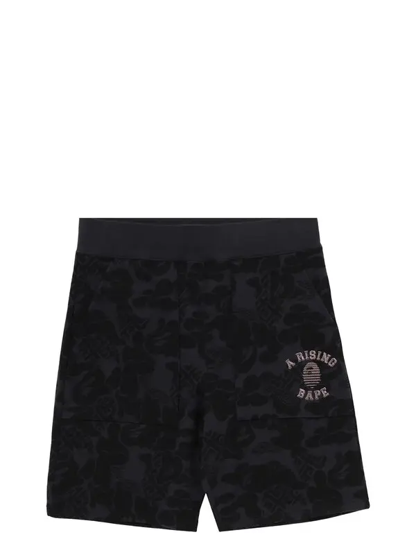 A BATHING APE Asia Camo Fleece Shorts - Black