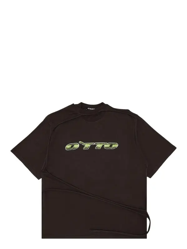 Ottolinger Oversized T-shirt With Flap - Brown