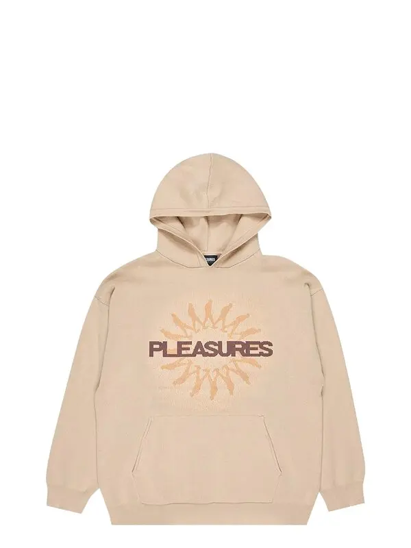 PLEASURES Passion Knit Sweater Hoodie - Tan