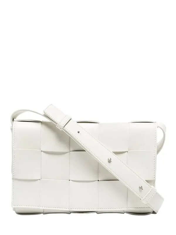 Bottega Veneta Cassette Shoulder Bag - White