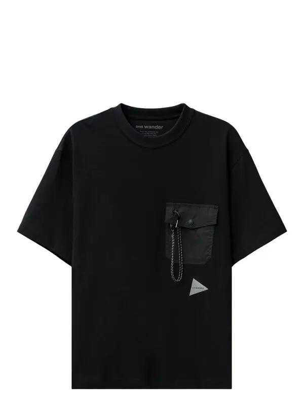AND WANDER Pocket T-shirt - Black