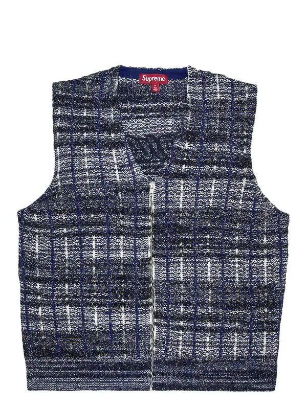 Supreme Speckled Zip-up Vest - Blue