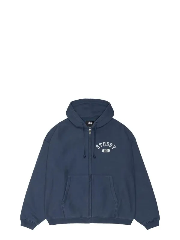 StÜssy Varsity Zip Up Hoodie - Blue