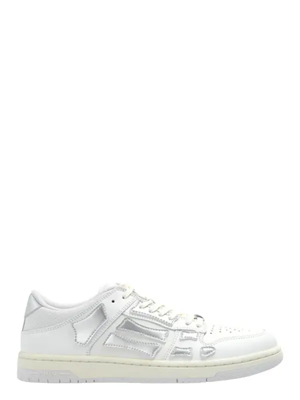 Amiri Skel Top Low Metallic Sneakers - White