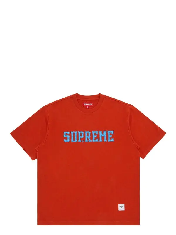 Supreme Twill Appliqué Short-sleeve Top - Orange
