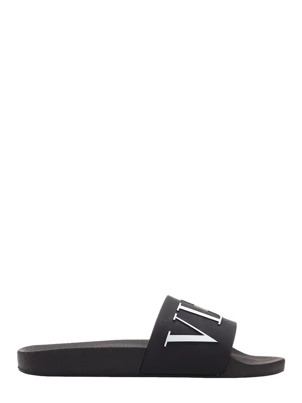Valentino Garavani Vltn Rubber Slides - Black