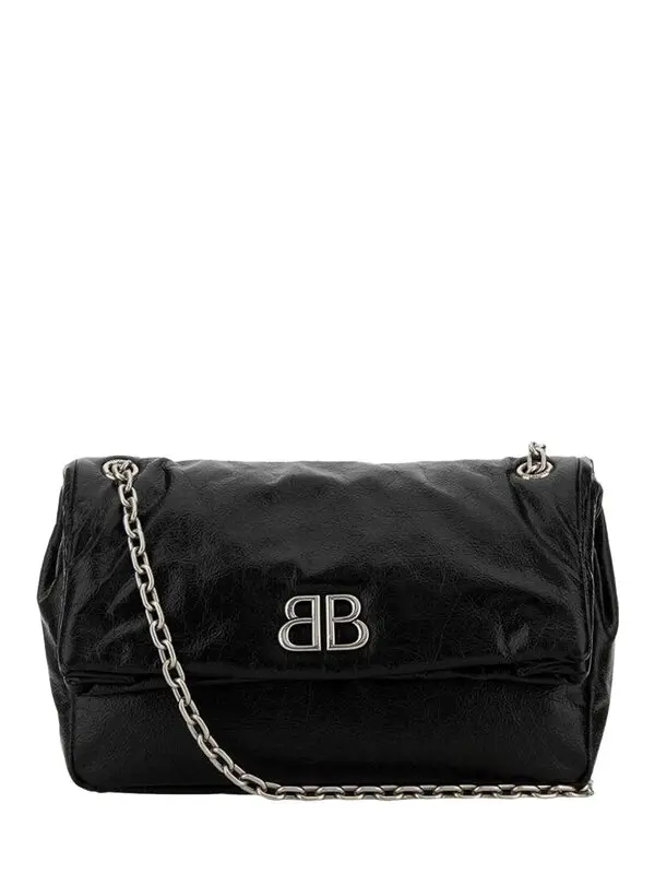 Balenciaga Monaco Chain Bag - Black
