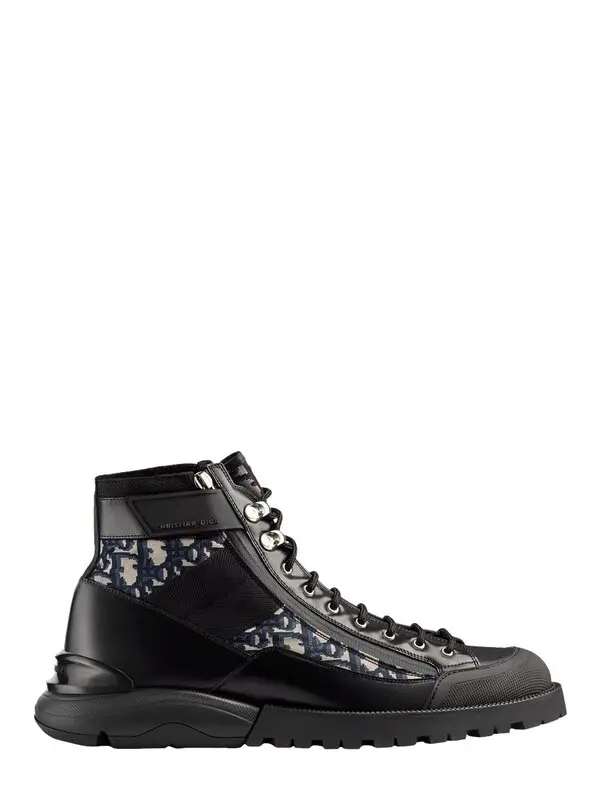 Dior Oblique Combat Boots - Black