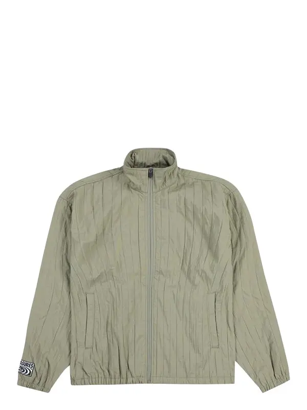 PLEASURES Rescue Pleated Track Jacket - Green