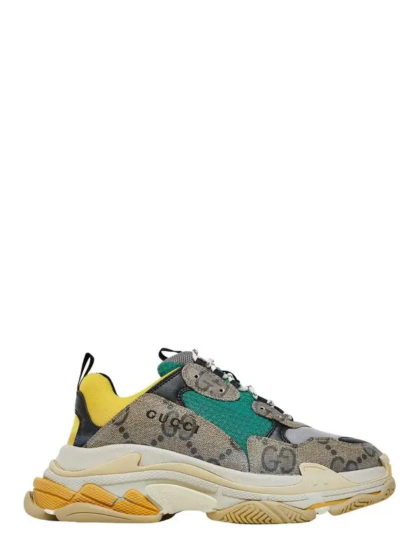 Balenciaga Gucci X Triple S Sneakers - Brown
