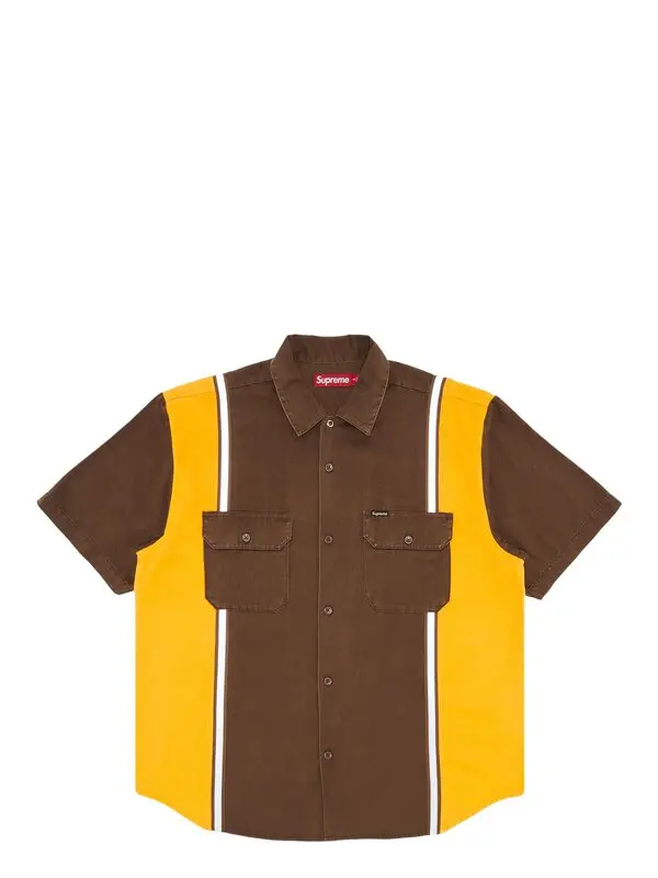 Supreme Reflective Stripe Work Shirt - Brown