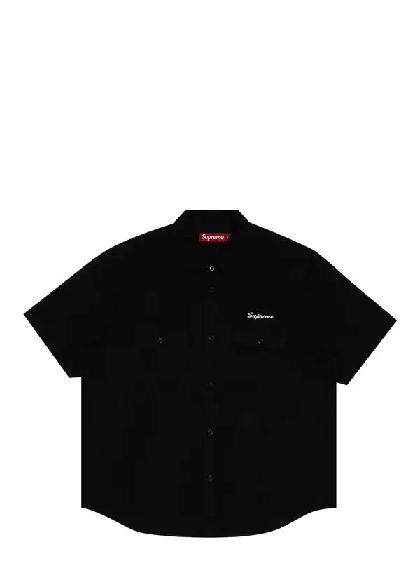 Supreme Rhinestone Pin Up Work Shirt - Black