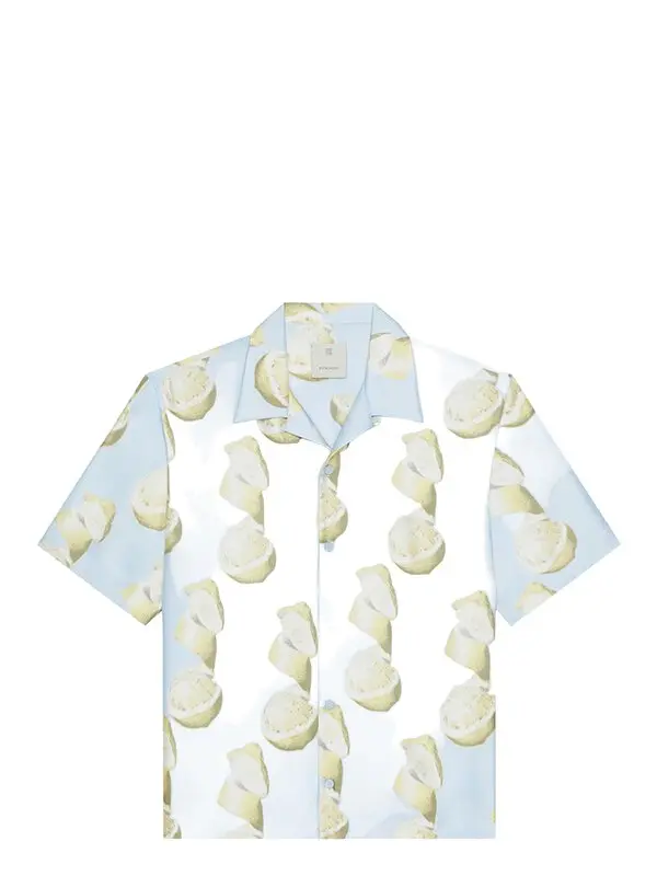Givenchy Lemon Printed Short-sleeve Shirt - Blue