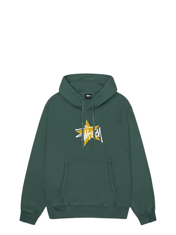 StÜssy Star Pigment Dyed Hoodie - Green