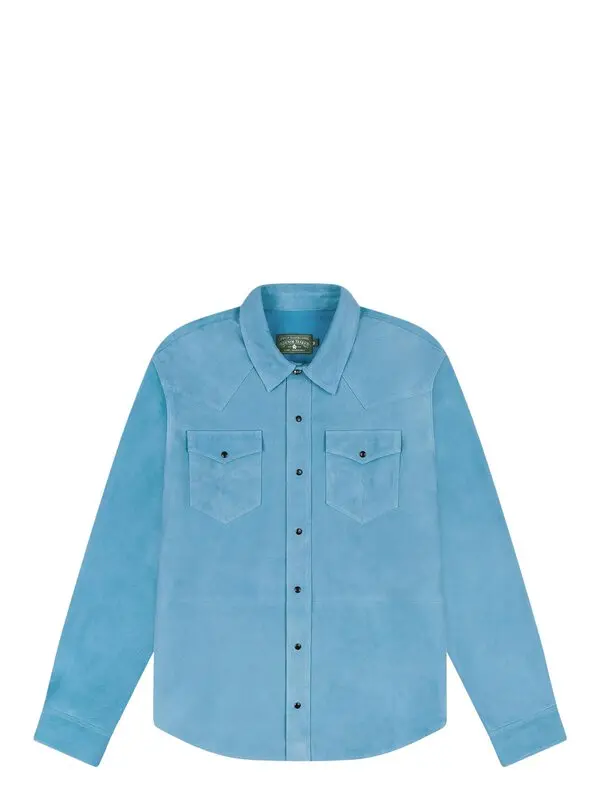 DENIM TEARS Suede Western Shirt - Blue