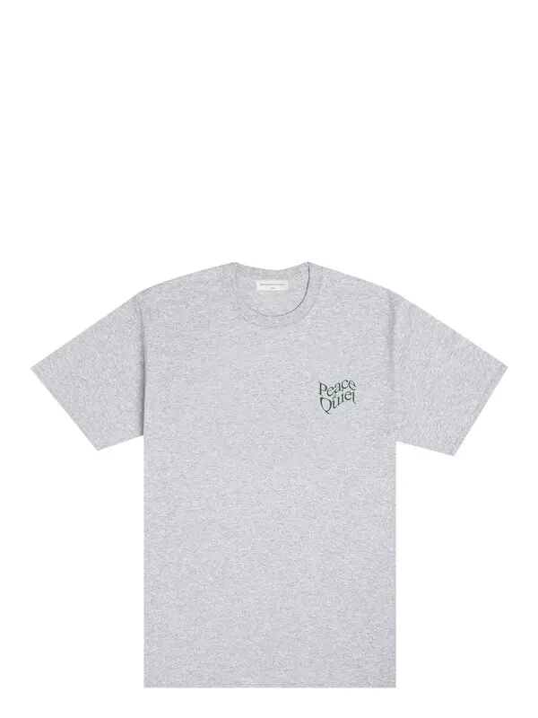 MUSEUM OF PEACE & QUIET Warped Wordmark T-shirt - Grey