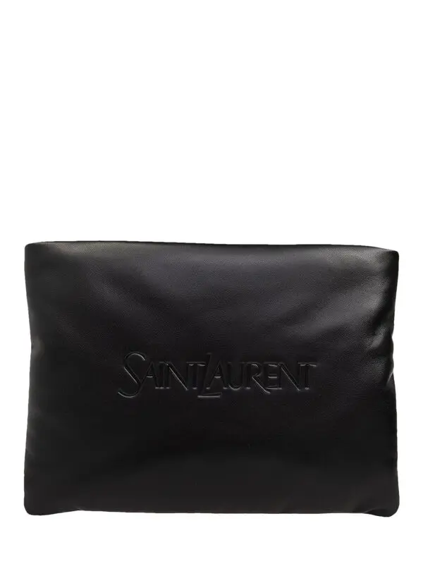 Saint Laurent Large Puffy Pouch - Black