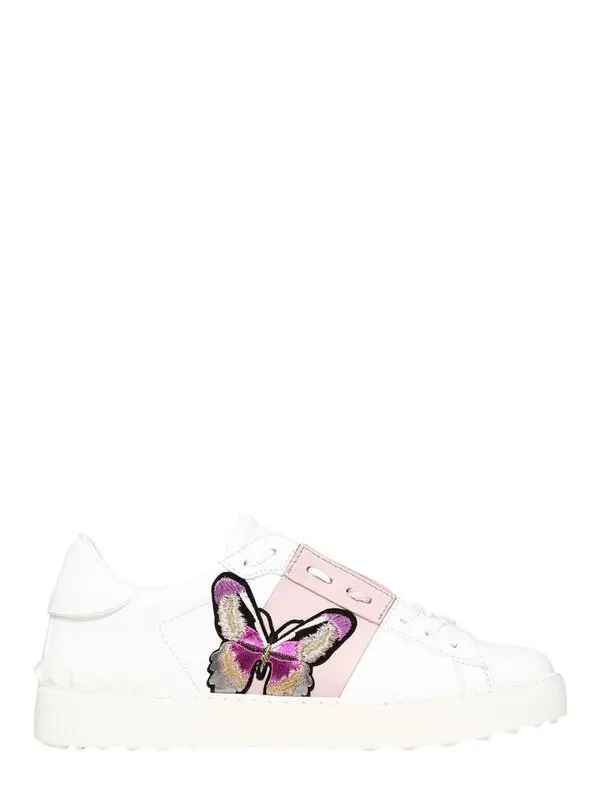 Valentino Garavani Open Sneaker With Butterfly Embroidery - White