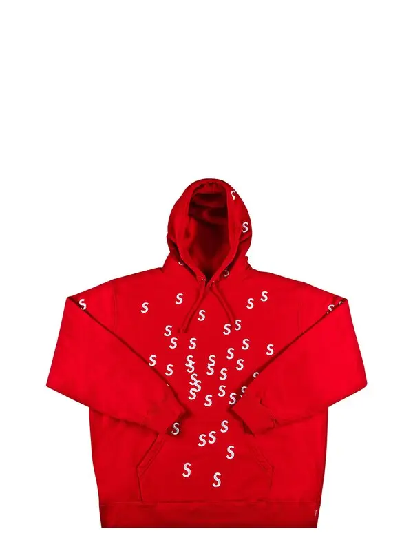 Supreme Embroidered Hooded Sweatshirt - Red