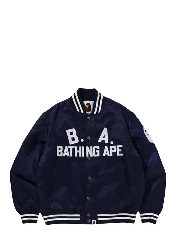 A BATHING APE B.a. Nylon Varsity Jacket - Blue