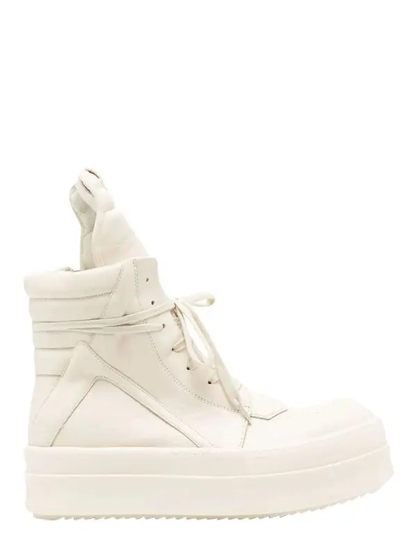 Rick Owens Mega Bumper Geobasket High-top Sneakers - Cream