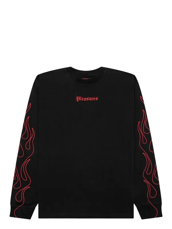 PLEASURES Fiery Heavyweight Long-sleeve - Black