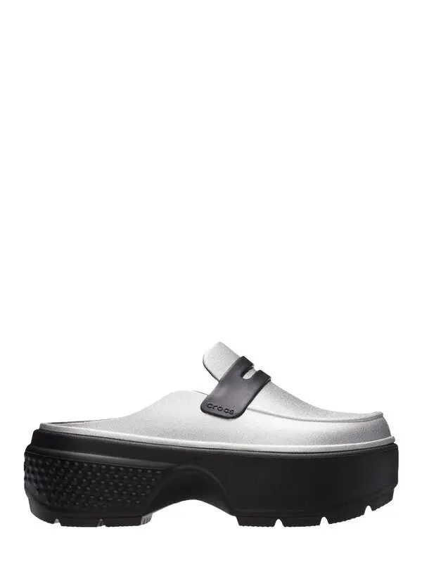 CROCS Stomp Platform Loafer - Silver