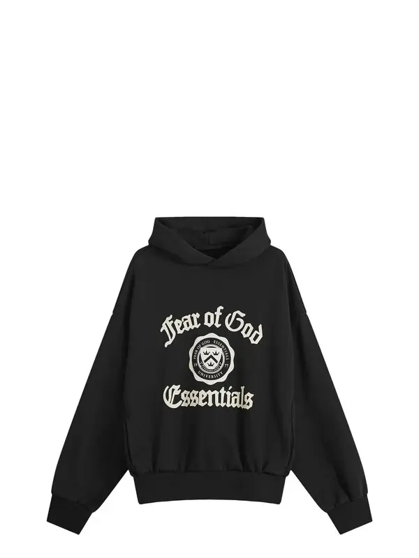 Fear Of God Fleece Shrunken Hoodie - Black